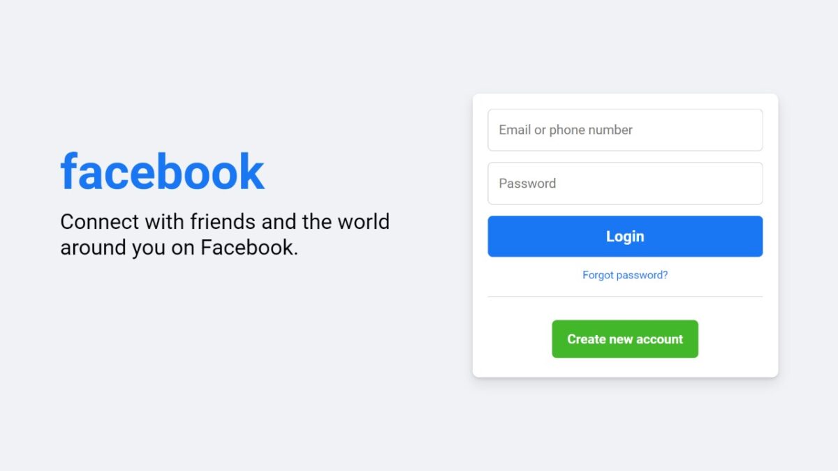How to make Facebook Login page using HTML & CSS | Coding Stella