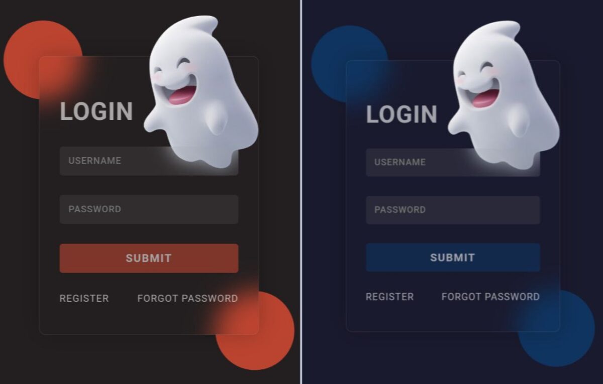 How To Make Glassmorphism Login Form With Various Theme In Html Css