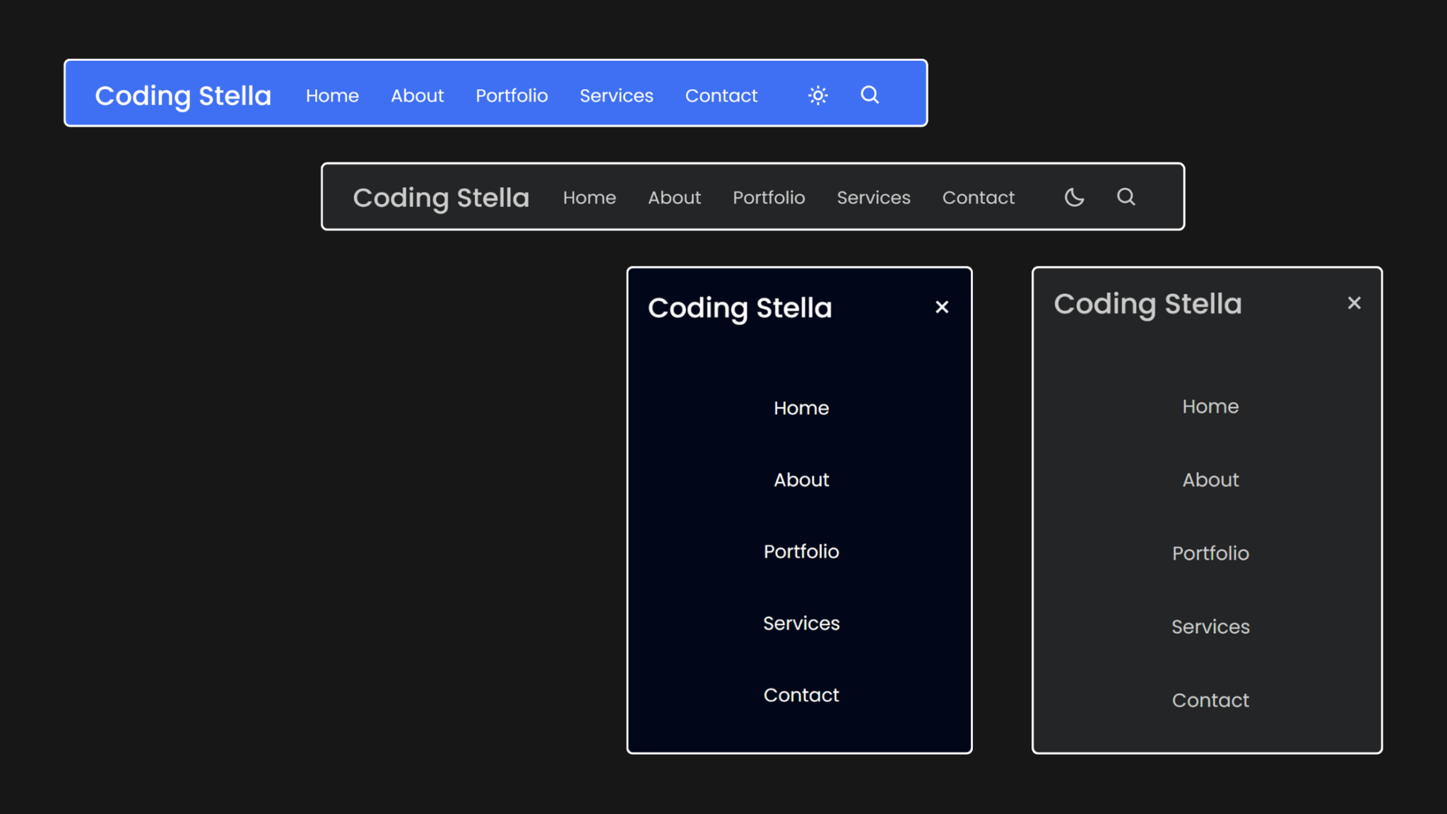 How To Make Responsive Navigation Menu Bar Using Html Css And Js Coding