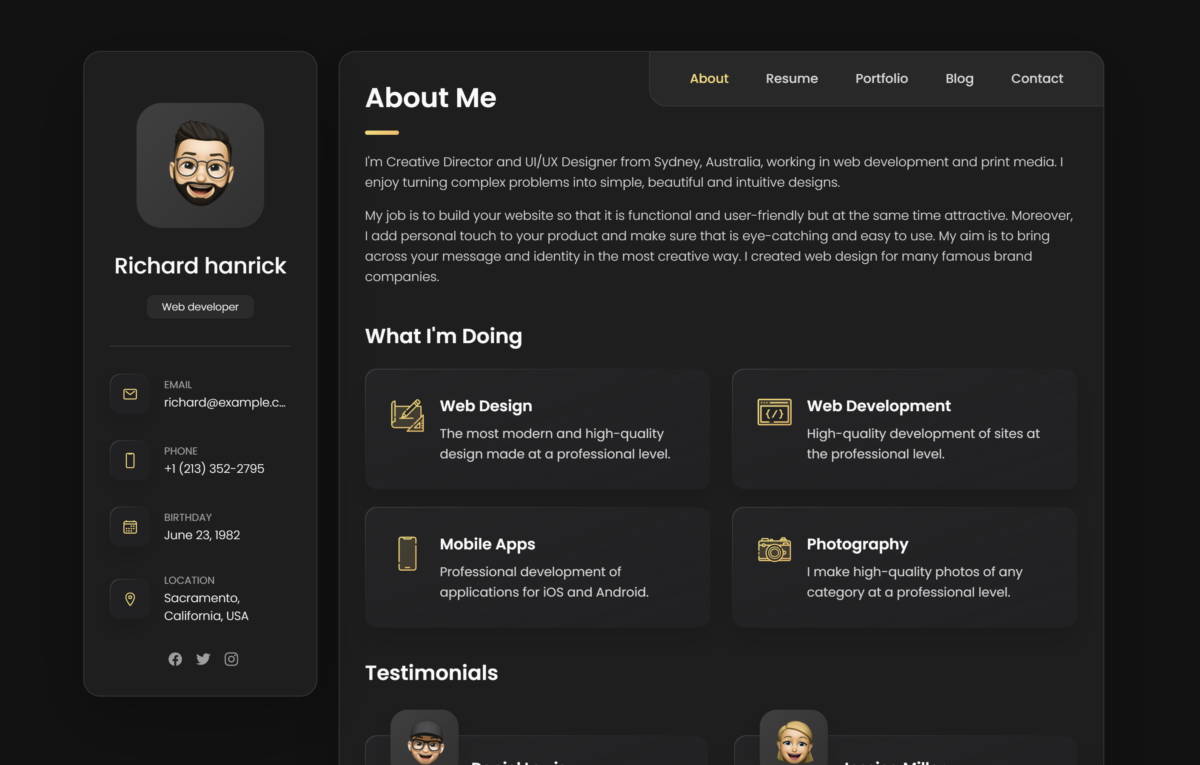How To Create Personal Portfolio Using Html Css And Javascript Coding Stella