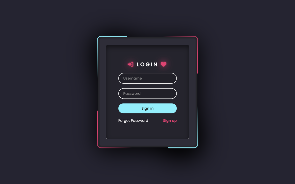 How to make Glowing Animated Login Form using HTML & CSS | Coding Stella