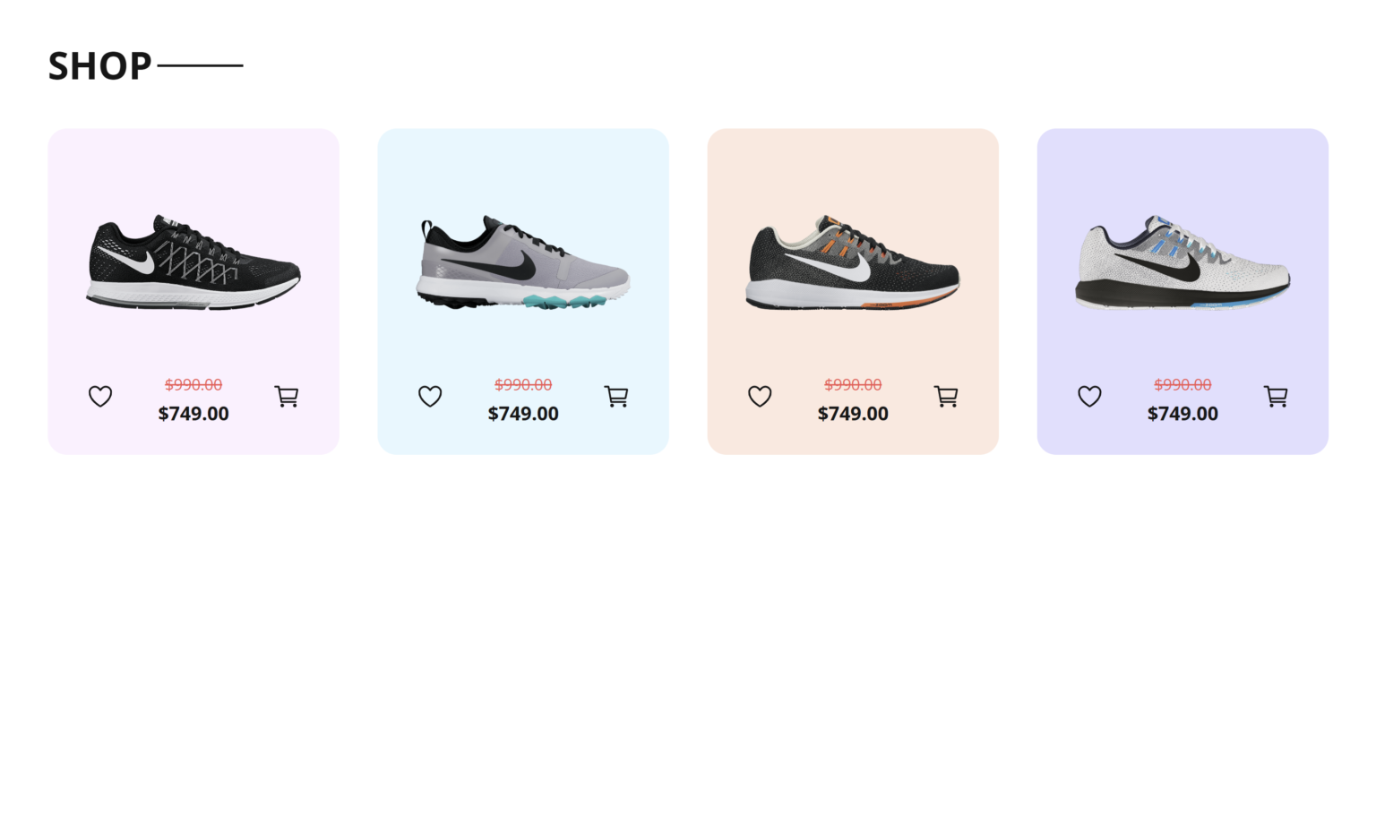 How to make Shoes Product Card Animation using HTML & CSS - Coding Stella