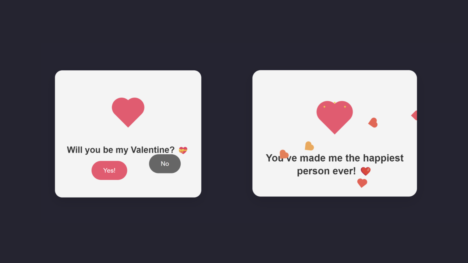 How To Create Valentines Day Card Using Html Css And Javascript Coding 6009