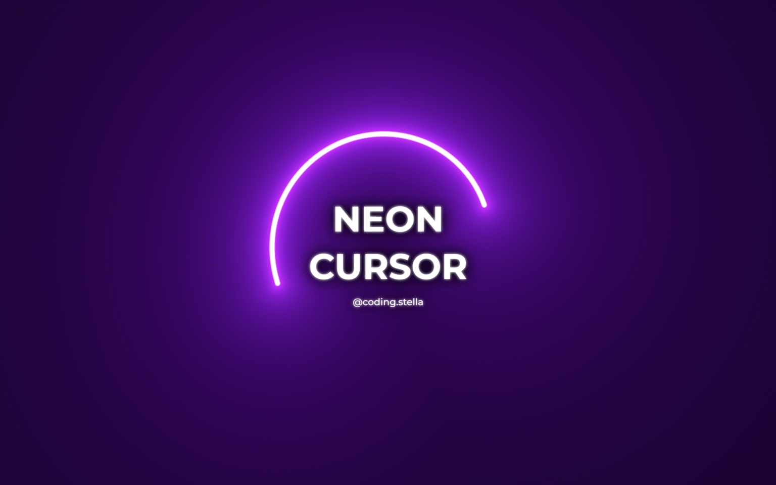 How to create Glowing Neon Cursor using HTML CSS and JS | Coding Stella